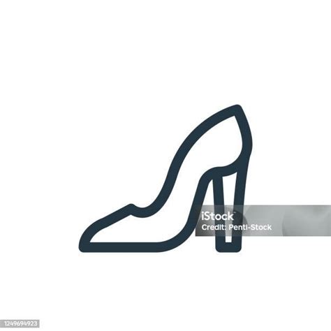 신발 벡터 아이콘 신발 편집 스트로크 웹 및 모바일 앱 로고 인쇄 매체에 사용하기 위한 신발 선형 기호 얇은 선 그림 벡터 격리