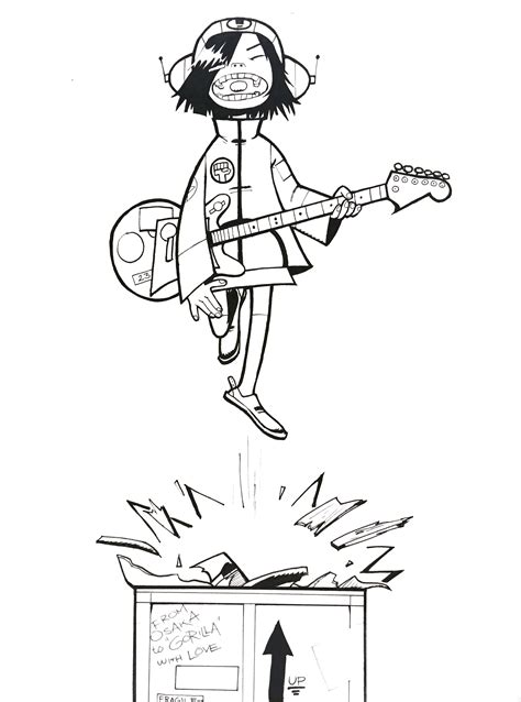 Gorillaz Coloring Pages Coloring Pages
