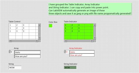 Solved How To Export A Table And Array As Image Ni Community