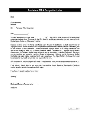 Fmla Approval Letter Template Fill Online Printable Fillable Blank PdfFiller