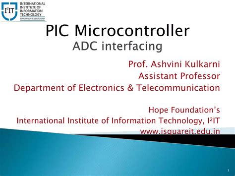 Pic Microcontroller Adc Interfacing Pptx Consumer Electronics