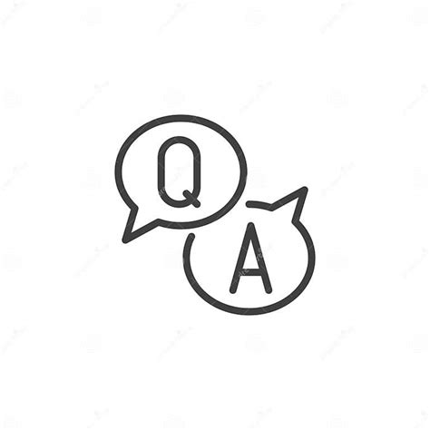 Questions And Answers Line Icon Stock Vector Illustration Of Logo Glyph 283707772