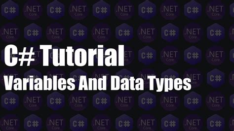 C Tutorial Variables And Data Types Youtube