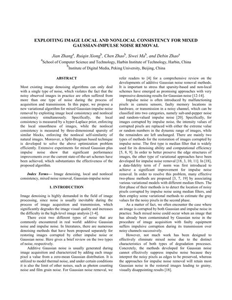 Pdf Exploiting Image Local And Nonlocal Consistency For Mixed