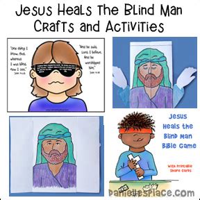 Jesus Heals The Blind Man Bible Lesson And Crafts Members Resource