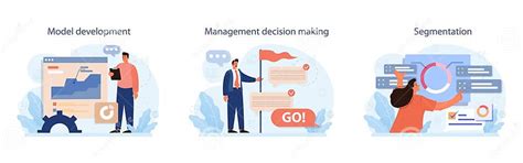 Predictive Analytics Set Process Of Using Data To Forecast Future Outcome Stock Illustration