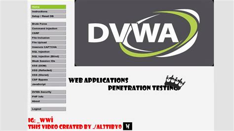 How To Install Dvwa On Kali Linux Arabic Youtube
