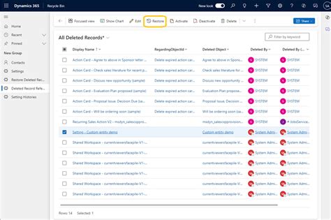 Recycle Bin In Dataverse