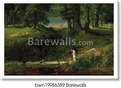 The Course Of Empire The Arcadian Or Pastoral State Detail By Thomas