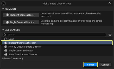 gameplay camera system quick start unreal engine 5 5 documentation epic developer community