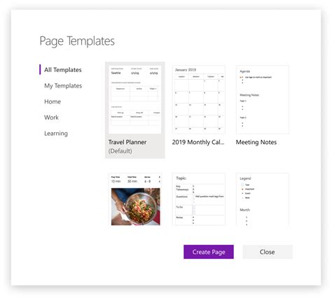 OneNote Page Templates Amber Kim