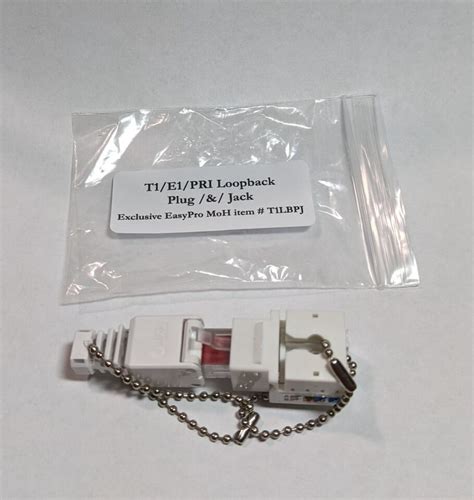 T1 E1 Pri Carrier Or Equipment Loopback Plug And Jack Rj45 Testers Loop Back Ebay