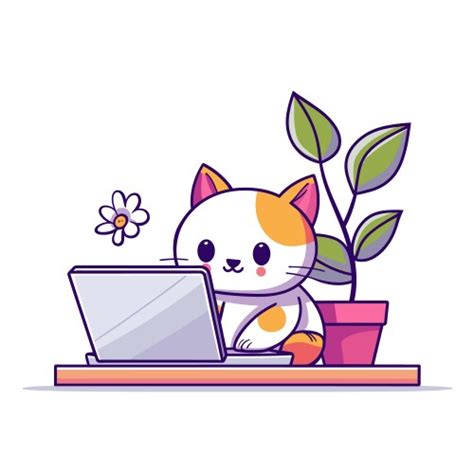 Cartoon Calico Cat Vector Images Over 650