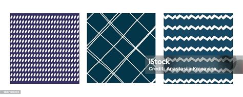 간단한 기하학적 손으로 그린 불규칙한 패턴입니다 컬러 낙서 체크 무늬 질감이 있는 간단한 그림입니다 스퀘어 포스터 세트 귀여운에 대한 스톡 벡터 아트 및 기타 이미지