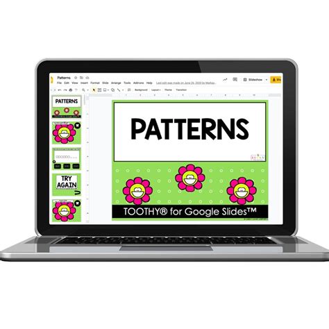 Digital Toothy Math Kindergarten Patterns Lucky Little Learners