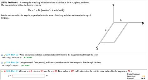 solved 10 ﻿problem 4 a rectangular wire loop with