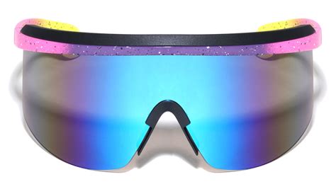 Bp0205 Cm Oversized Shield Ink Splatter Wholesale Sunglasses Frontier