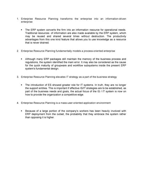 01activity 1 Erpm Erpm Enterprise Resource Planning Transforms The