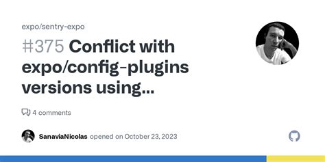 conflict with expo config plugins versions using sentry expo 6 2 0 and