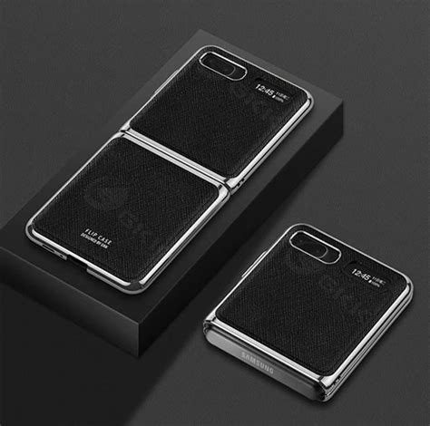 Gkk Samsung Galaxy Z Flip Luxury Leather Fold Anti Knock Hard Cover
