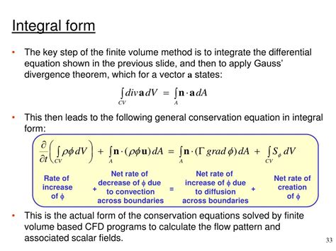 Ppt Lecture 3 Conservation Equations Applied Computational Fluid