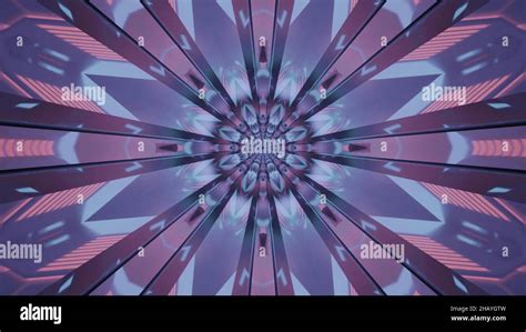 3d Rendering Of Futuristic Kaleidoscopic Patterns Background In Vibrant