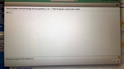 Solved Find An Equation Of The Line Through 2 4 And