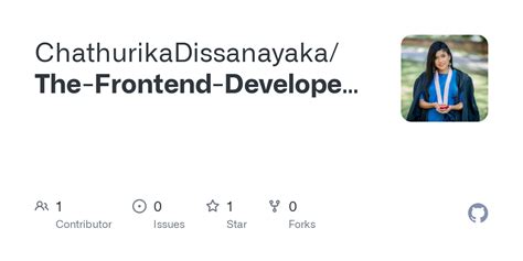 Github Chathurikadissanayakathe Frontend Developer Career Path