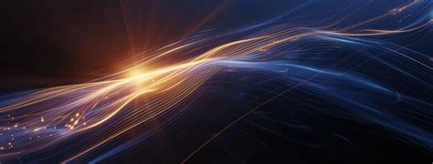 Abstract Blue Light Streaks On Dark Background Premium Ai Generated Image