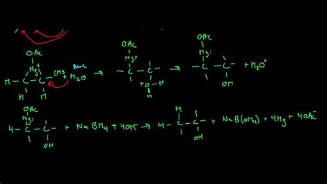Oxymercuration Demercuration Hydration Of Alkenes Youtube