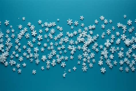 Snowflake Pattern Images Background And Copy Space Premium Ai Generated Image
