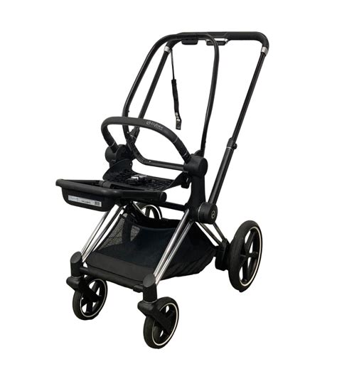 Cybex E Priam Stroller Frame Only 2019 Chrome With Black Details