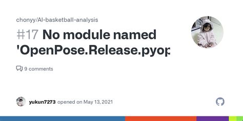 No Module Named Openpose Release Pyopenpose Issue Chonyy Ai Basketball Analysis Github