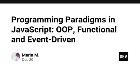 javascript programming paradigms oop functional event driven
