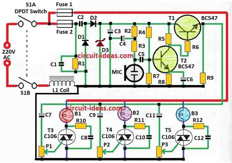 simple music controlled 220v light circuit circuit ideas for you