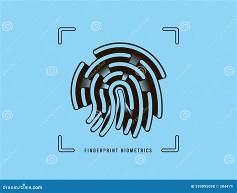 Fingerprint Biometrics Authentication Icon Concept Passwordless