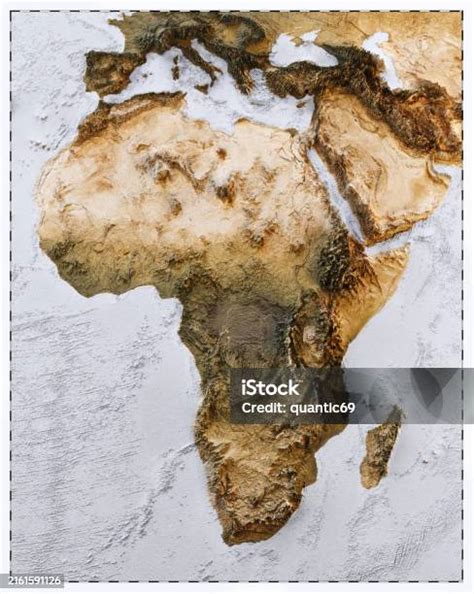 아라비아 반도와 아프리카 대륙의 3d 세계지도 과장된 아프리카 지형 구호 매우 상세한 3차원 대륙 표면 모델 아프리카 물리적지도 지리학 템플릿 0명에 대한 스톡 사진 및