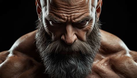 Close Up Portrait Muscular Philosopher Full Thick Leonardoai
