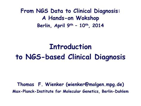PPT Introduction To NGS Based Clinical Diagnosis PowerPoint Presentation ID