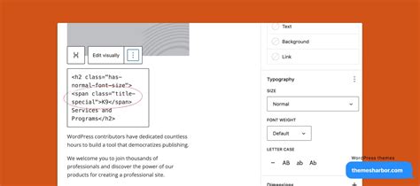 Heading Block In Wordpress Themes Harbor