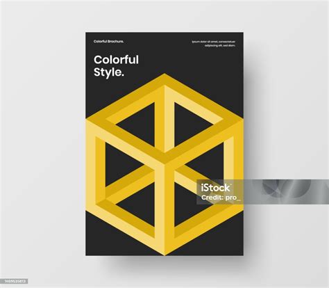 밝은 배너 A4 디자인 벡터 일러스트 레이 션입니다 신선한 모자이크 모양 광고지 레이아웃 0명에 대한 스톡 벡터 아트 및 기타 이미지 Istock