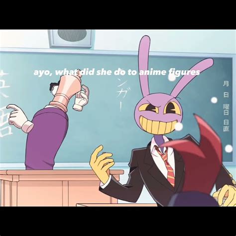 Theamazingdigitalcircus Jax Meme What Did Gangle Do To Them Anime Figures Youtube
