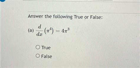 solved answer the following true or