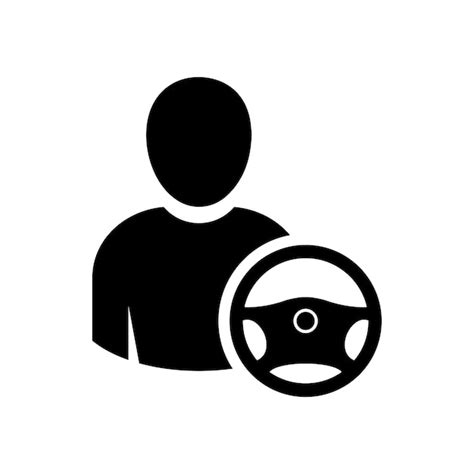 Premium Vector Driver Icon Vector Sign Symbol On White Background