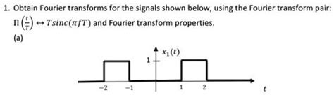 SOLVED Texts Obtain Fourier Transforms For The Signals Shown Below Using The Fourier