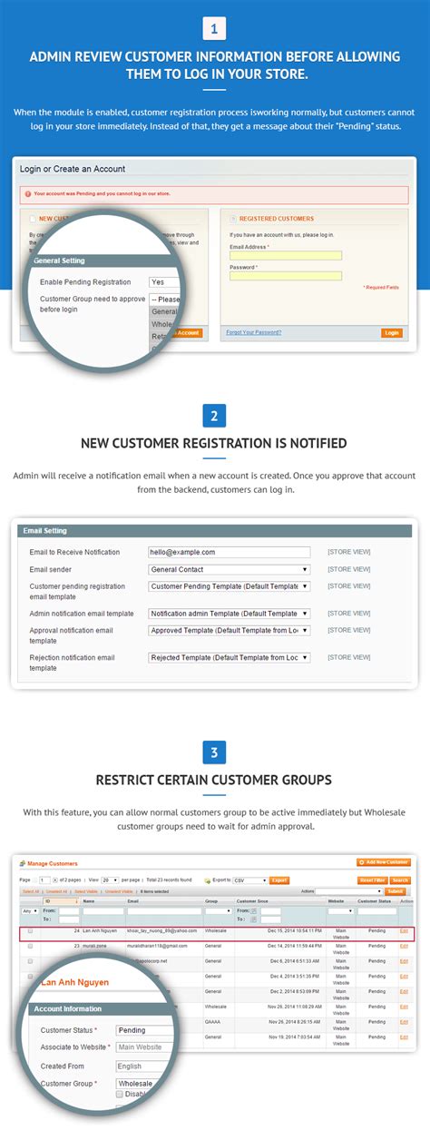 customer pending registration magento extension magebuzz november 2015