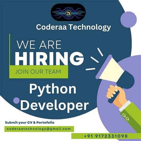 coderaa technology on linkedin we are looking for python developer if