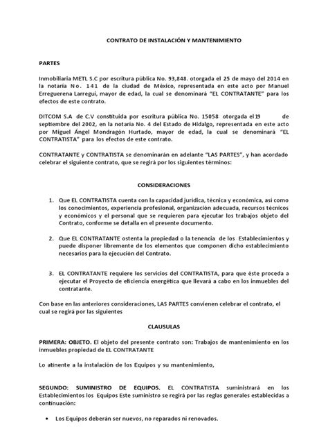 Contrato Ditcom Metl Pdf