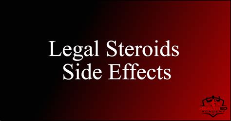 Legal Steroids Side Effects Facts And Research