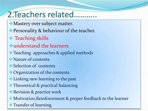 Factor Affecting Learning Pptx